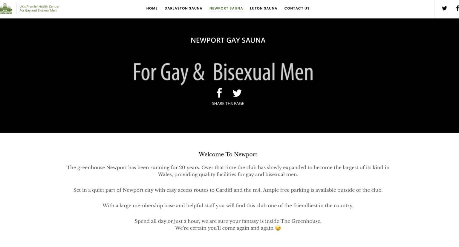 Greenhouse Gay Sauna Newport - MANHUB.UK
